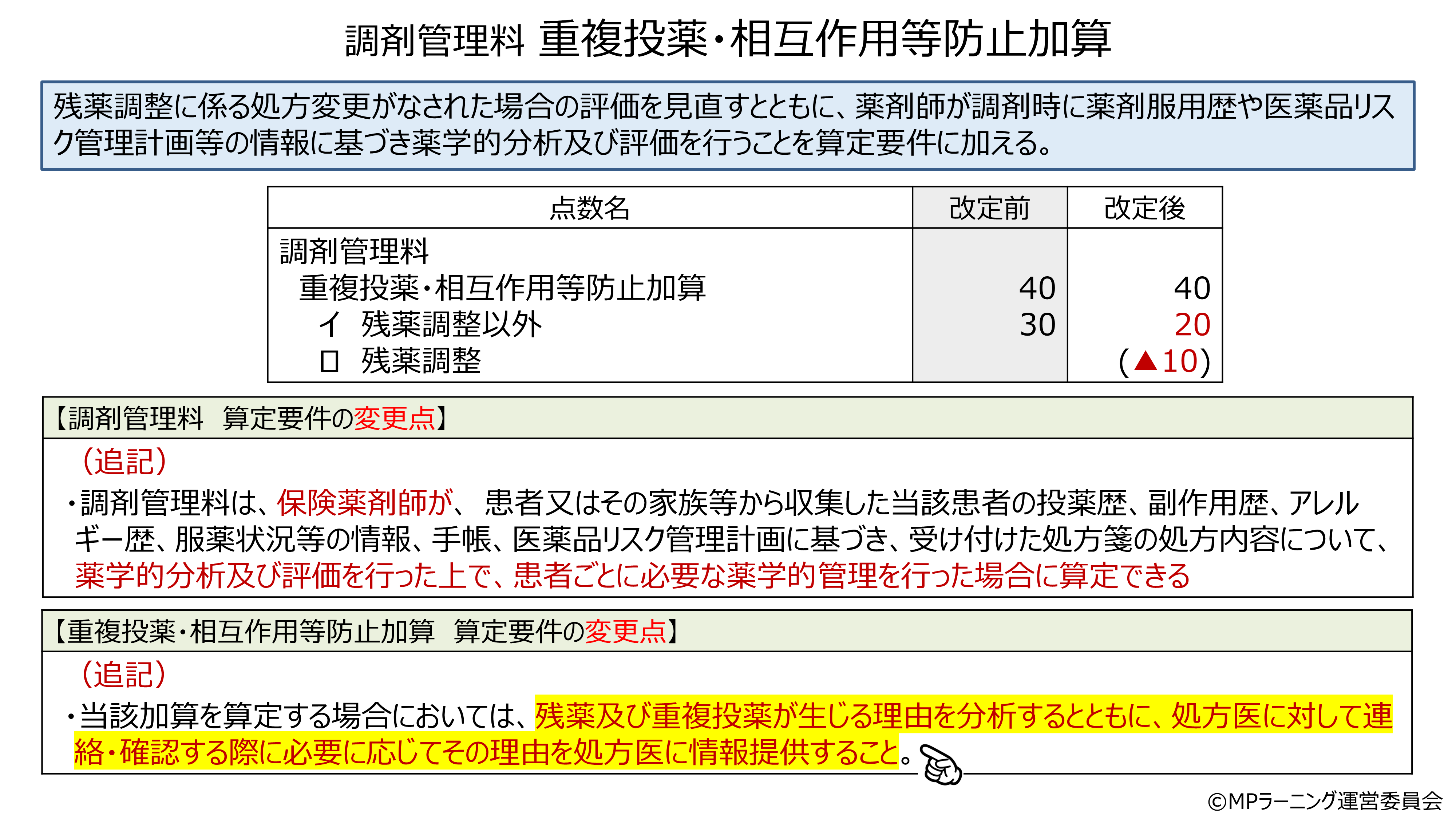 MPラーニング 令和6年度調剤報酬改定の解説（2）