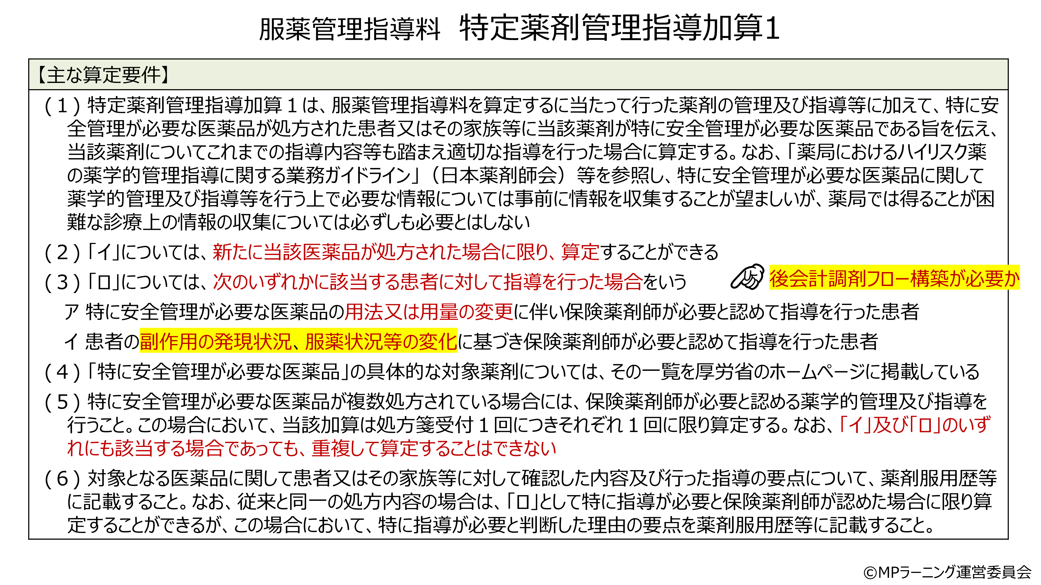 MPラーニング 令和6年度調剤報酬改定の解説（3）